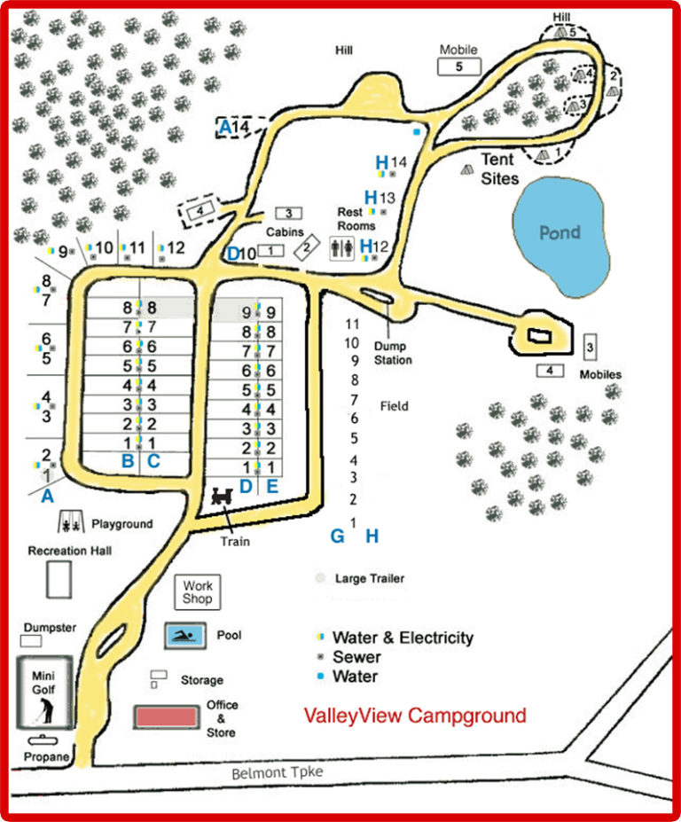 map - Valley View Farm Campground